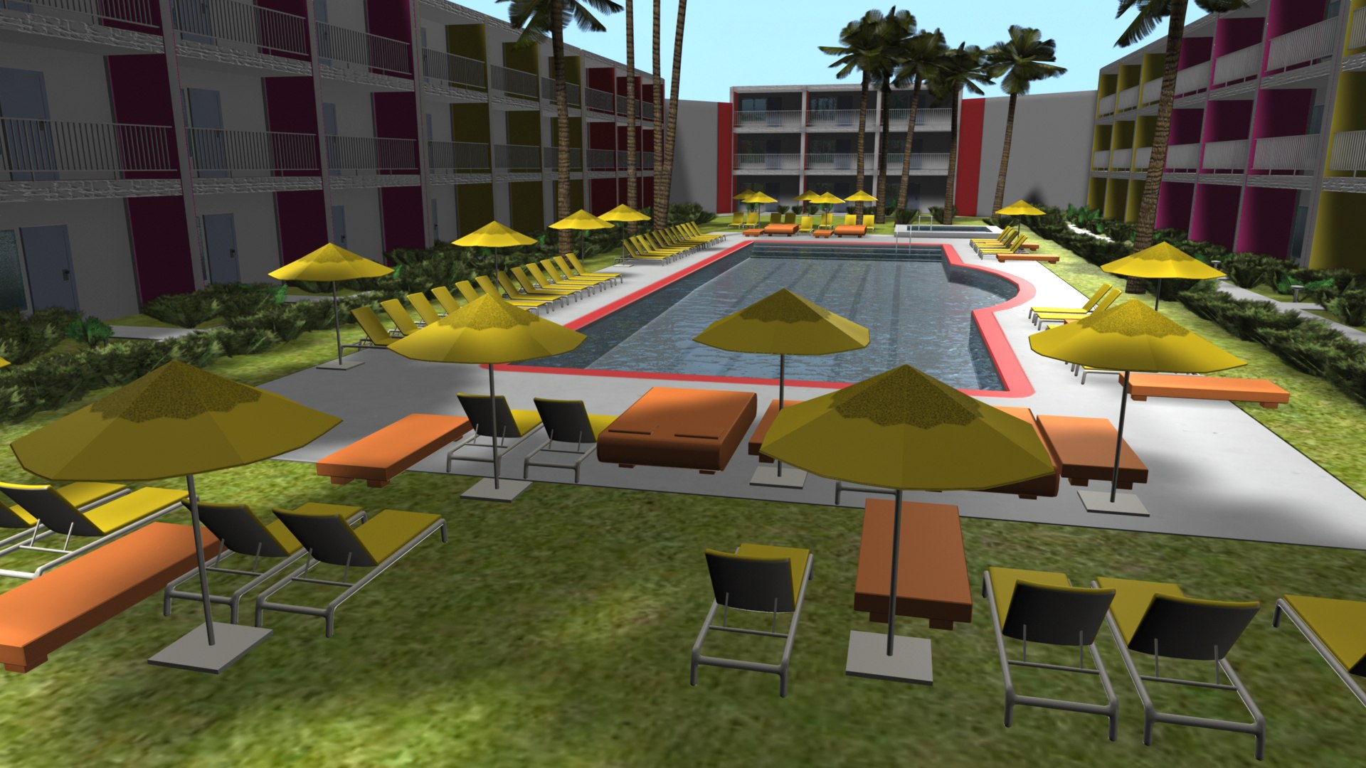 3D Hotel Resort - TurboSquid 1248052