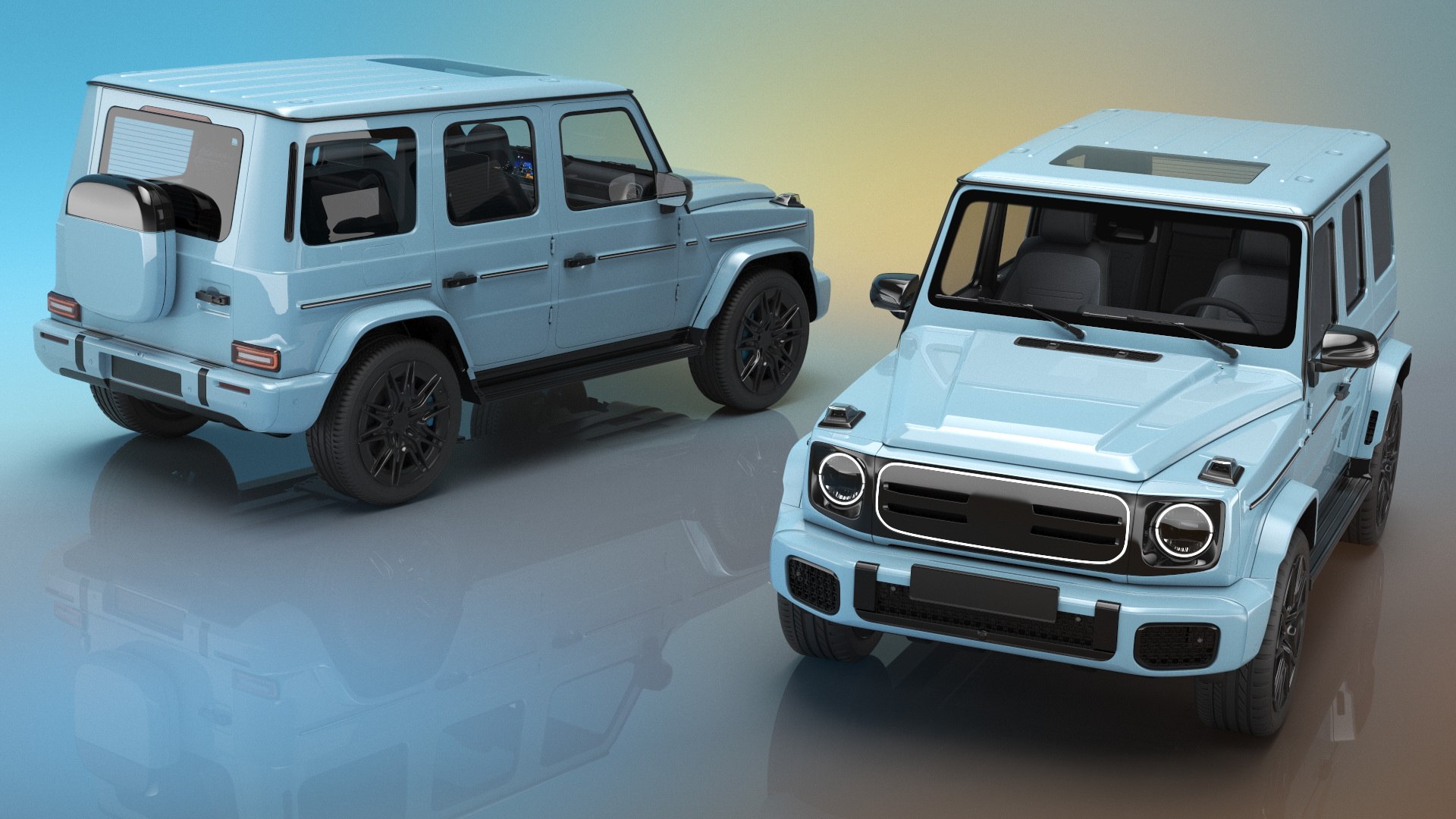 Blue Luxury Electric Off Road SUV 3D Model - TurboSquid 2396154