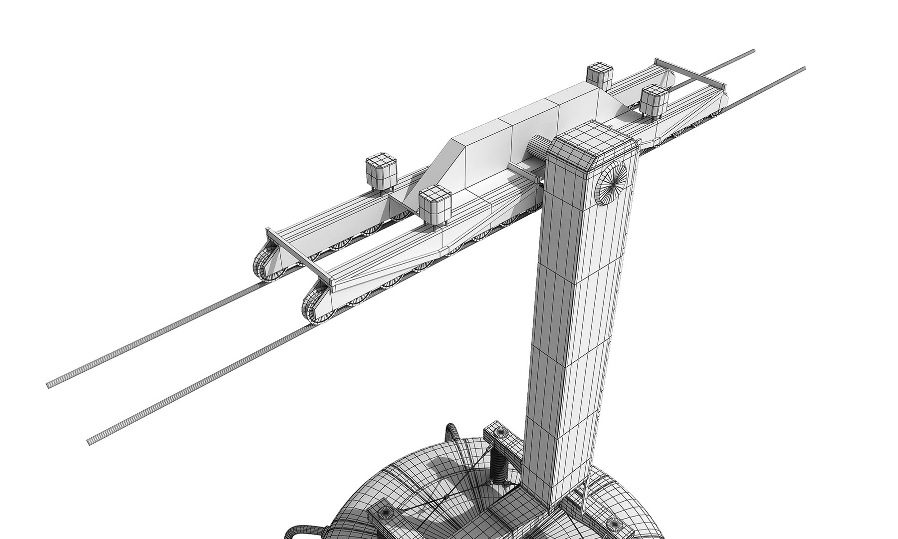 3D Cableway Cable Way - TurboSquid 1659920