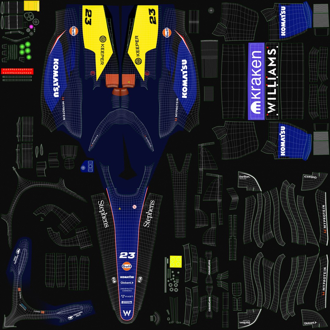 F1 Williams FW46 Season 2024 3D Model - TurboSquid 2309051