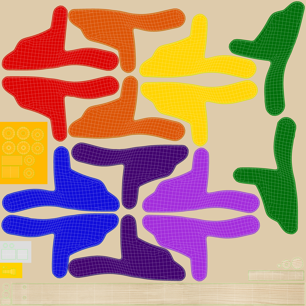 Pinwheel color 3D model - TurboSquid 1377571