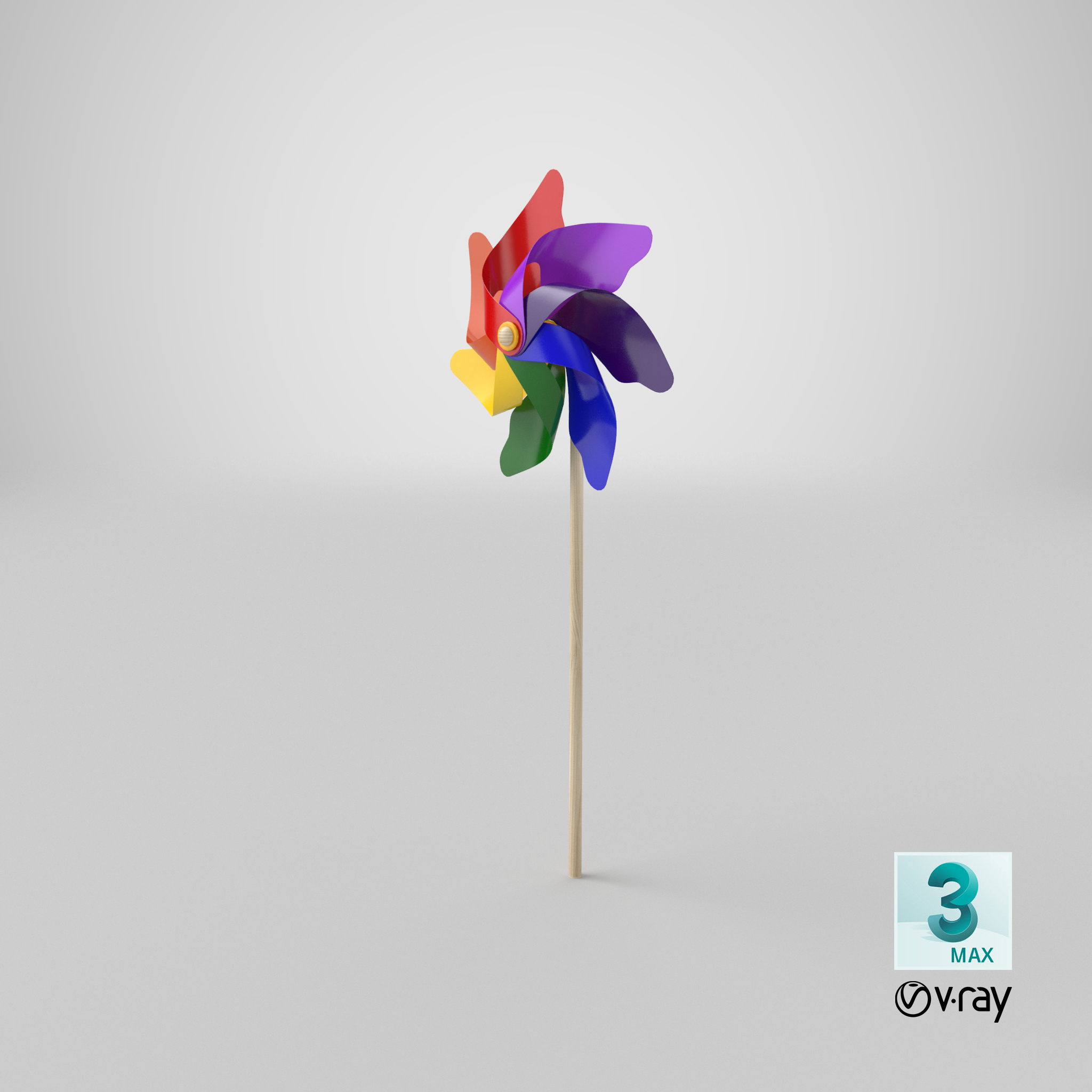Pinwheel color 3D model - TurboSquid 1377571