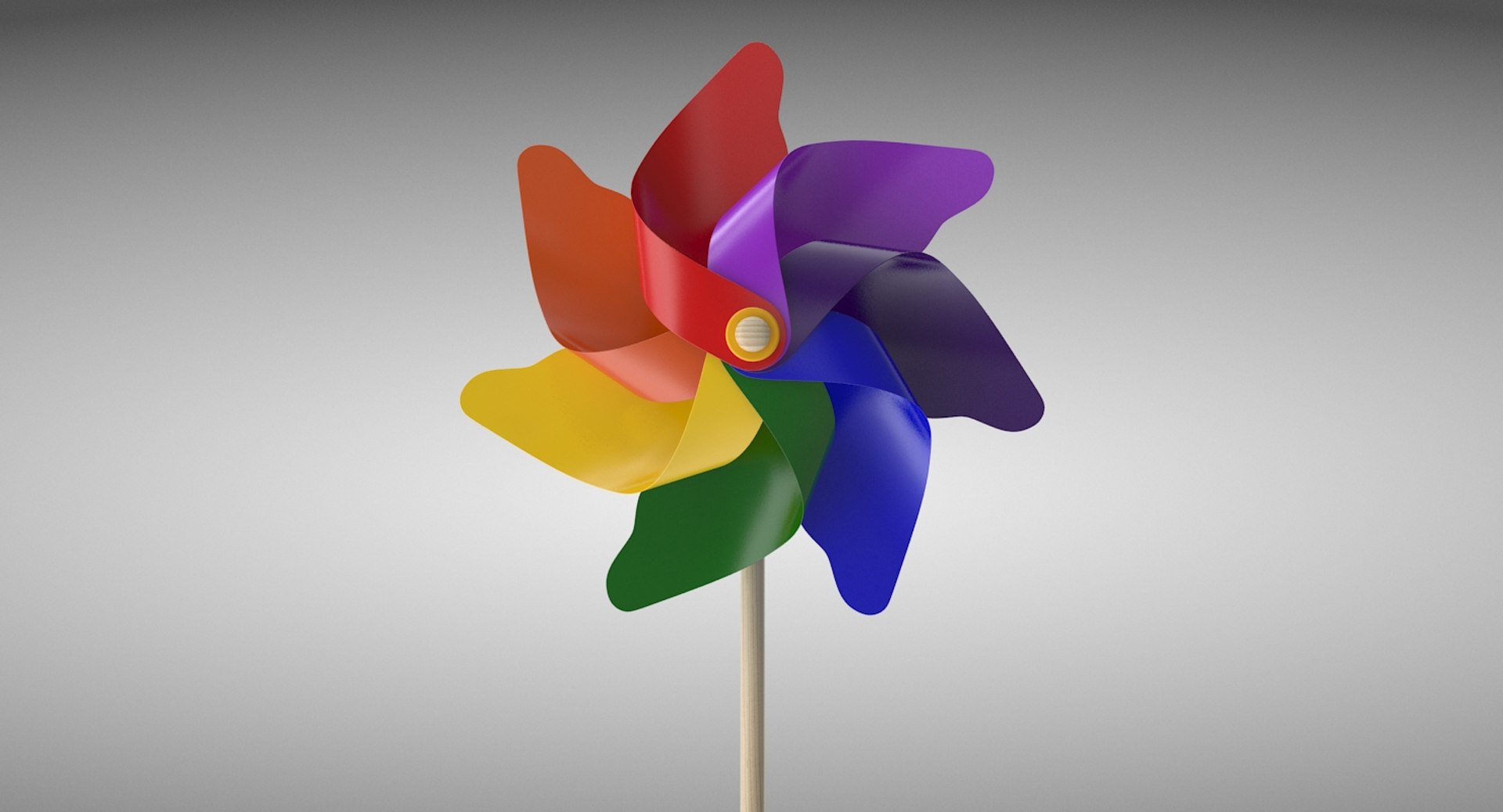 Pinwheel color 3D model - TurboSquid 1377571