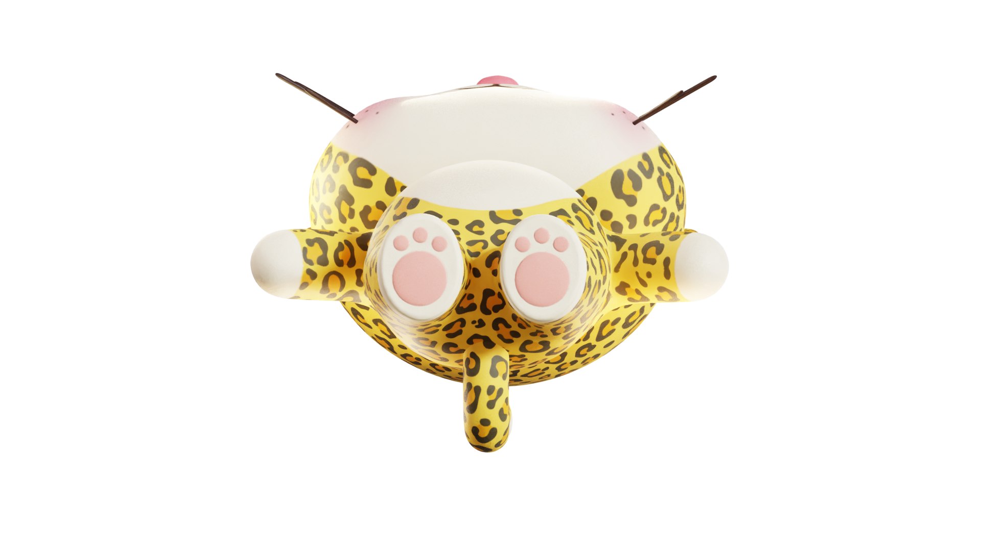 Cartoon Leopard Chibi Kawaii Character Rigged Animated Low-poly 3D ...