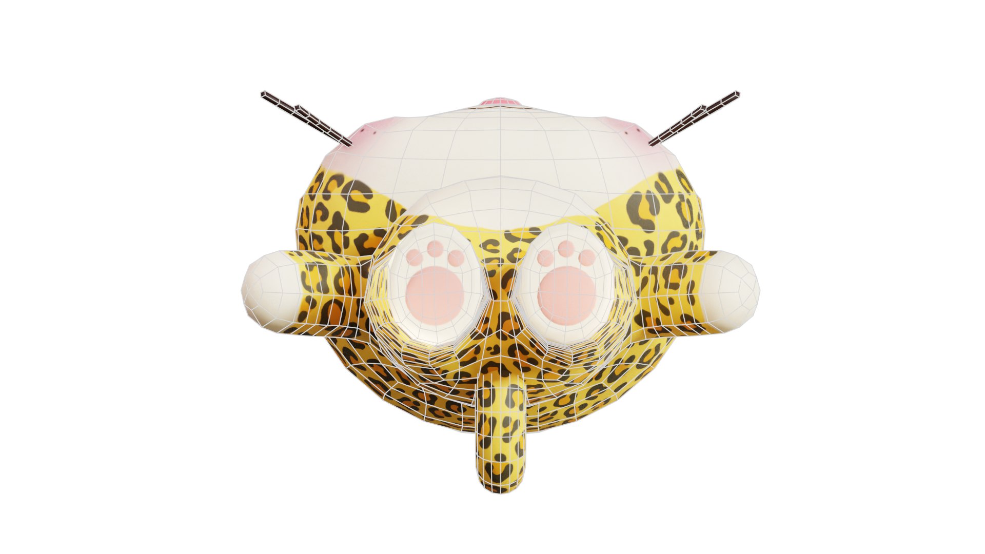 Cartoon Leopard Chibi Kawaii Character Rigged Animated Low-poly 3D ...
