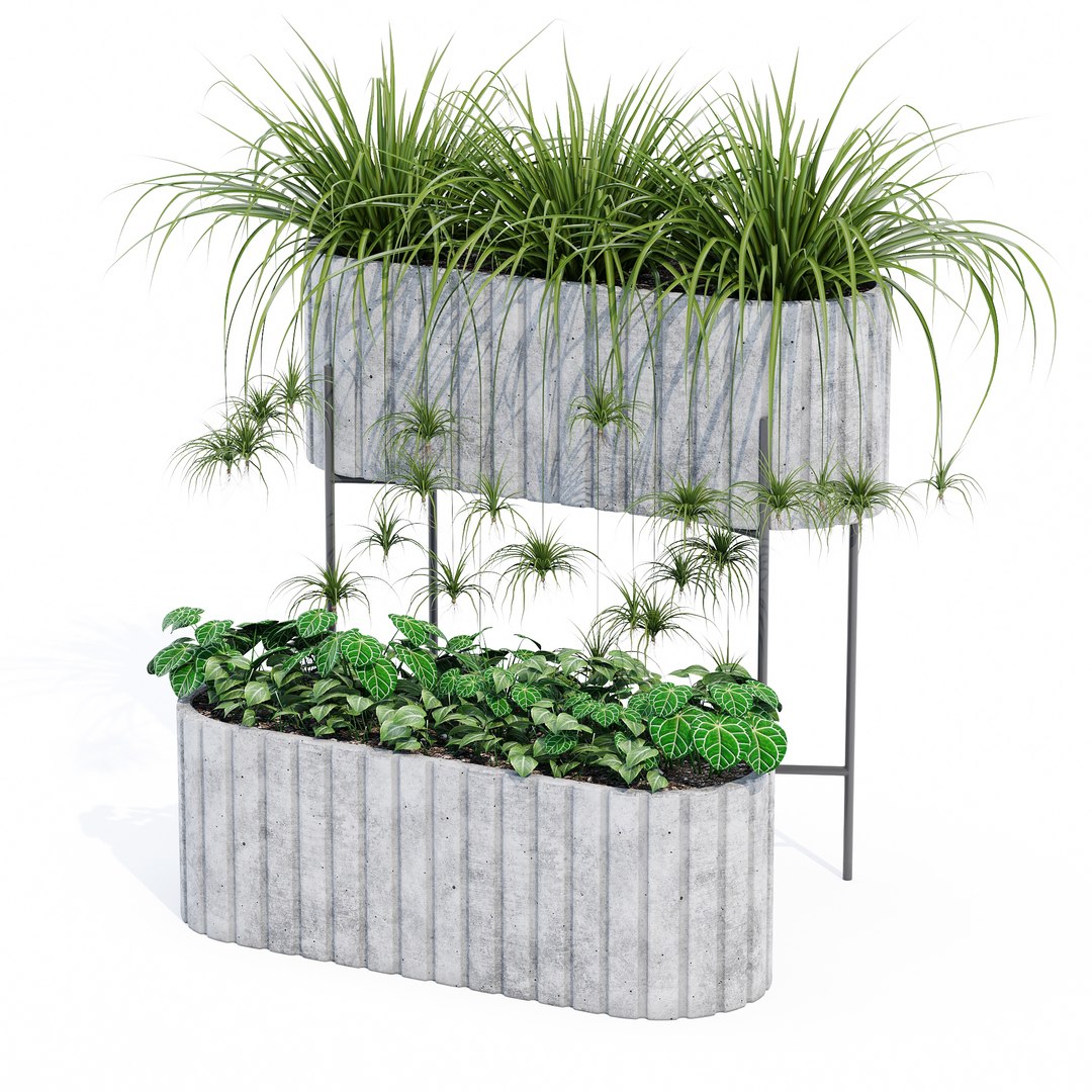 Ellipse Linea Flowerpot 3D - TurboSquid 1471900