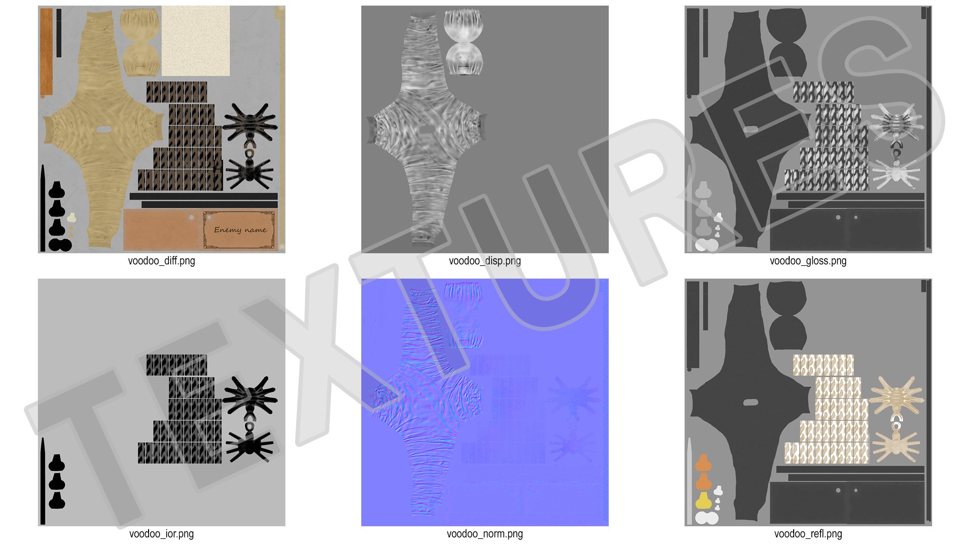 Traditional Voodoo Doll White 3D model - TurboSquid 1900355