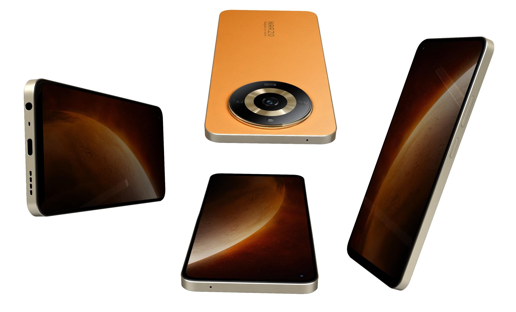 Realme Narzo 60 Mars Orange Model - TurboSquid 2094440