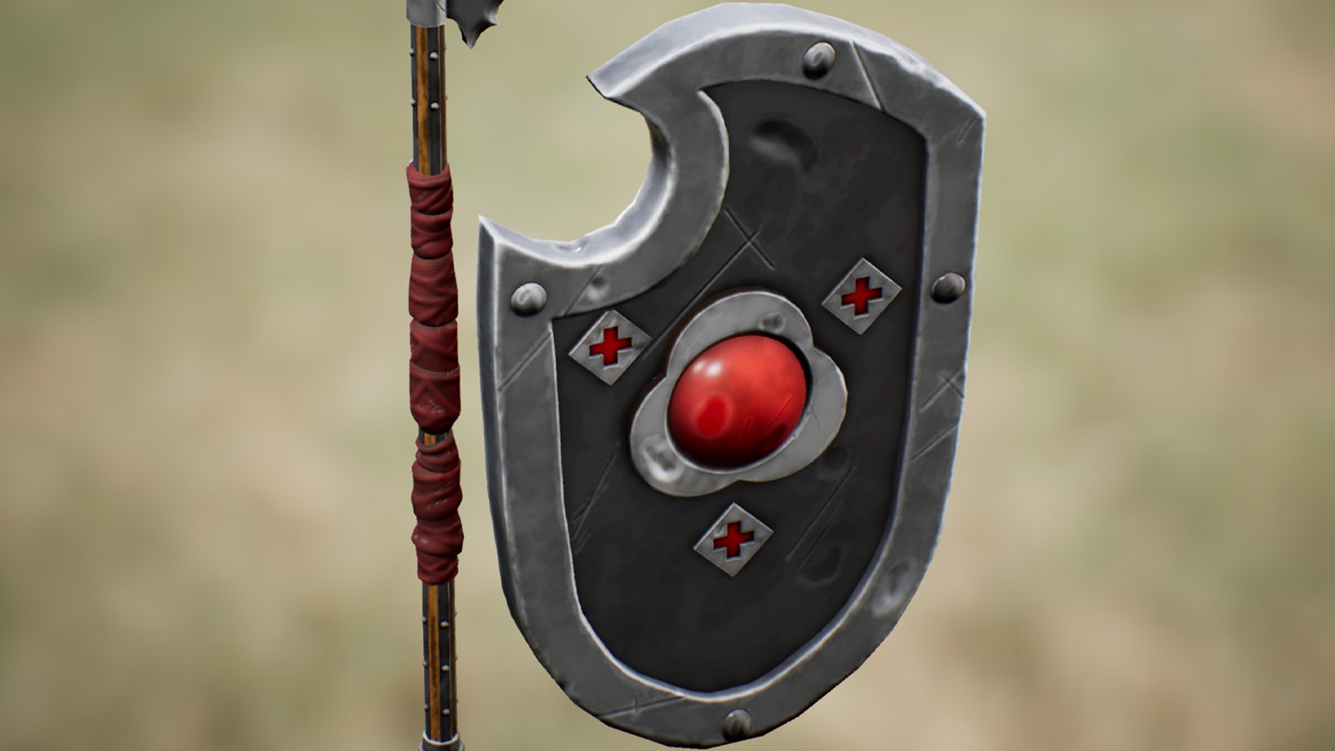 Stylized Steel Heater Shield 3D - TurboSquid 1783829