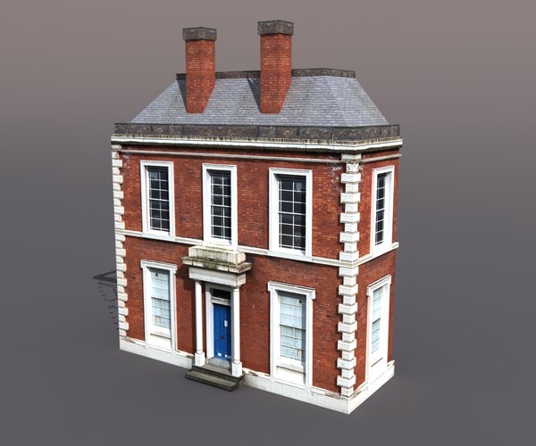 3d building exterior modeled