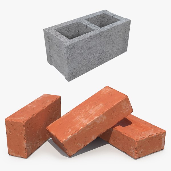 concrete bricks 3d 3ds