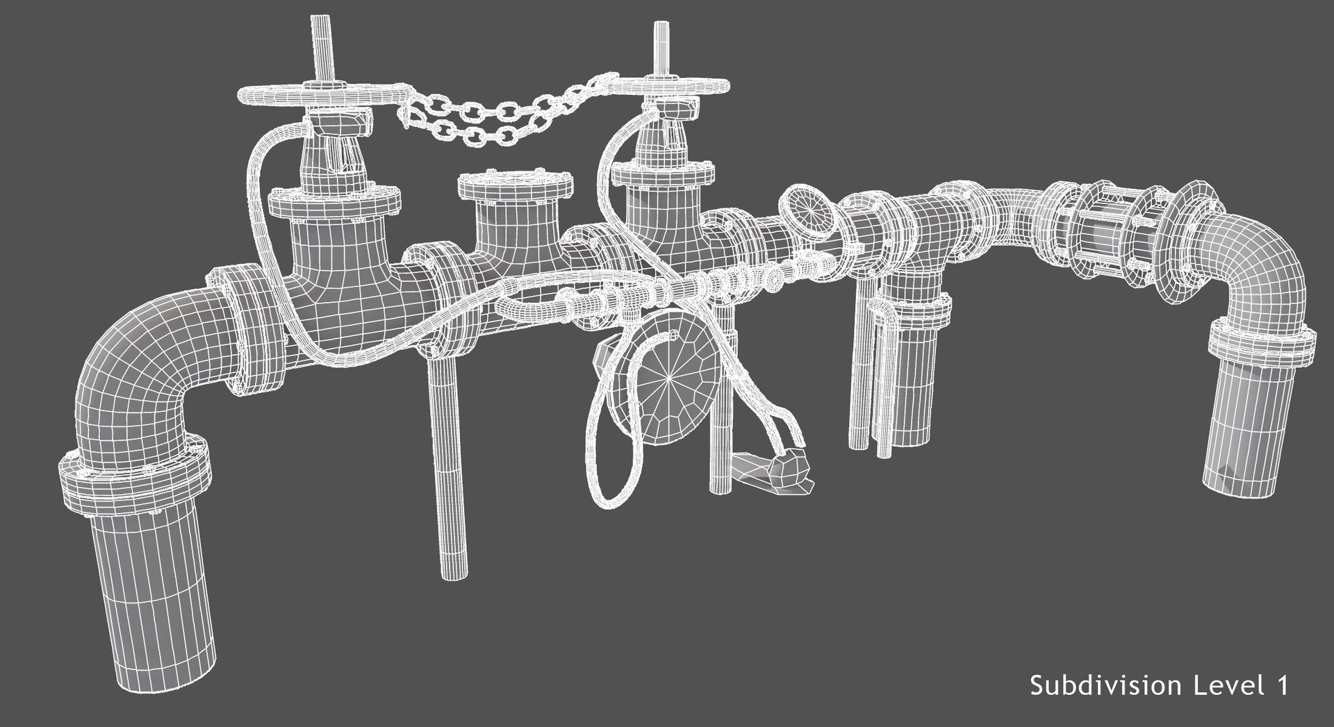 3d Model Pipe Realistic Background