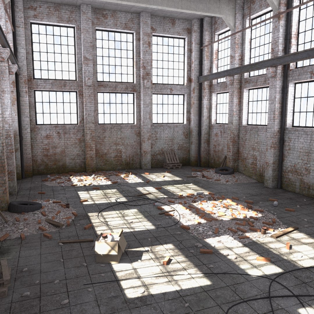 warehouse scene 3d model