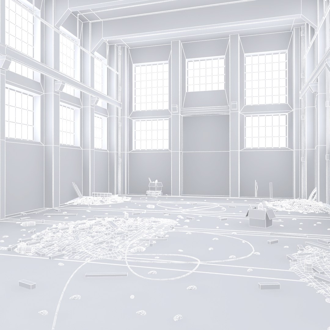 warehouse scene 3d model