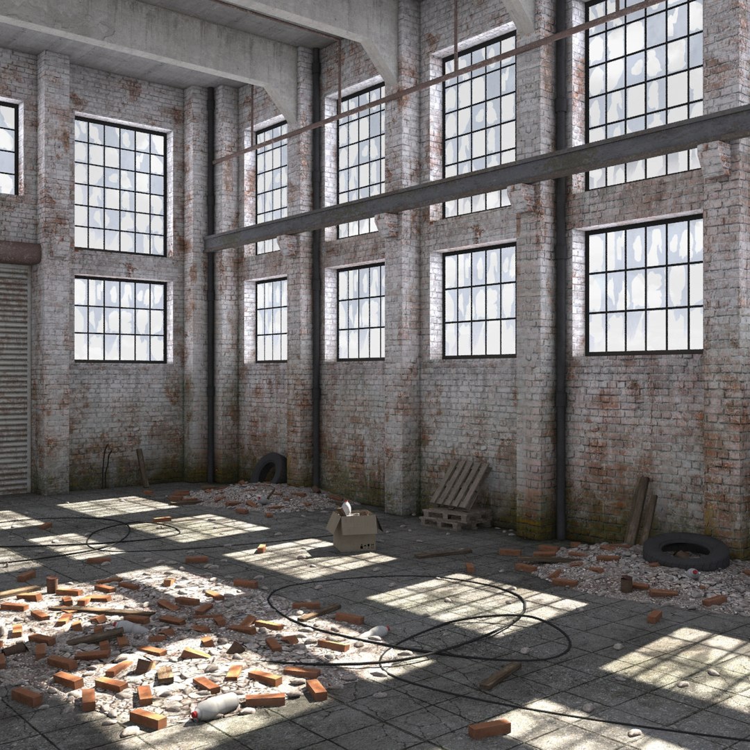 warehouse scene 3d model
