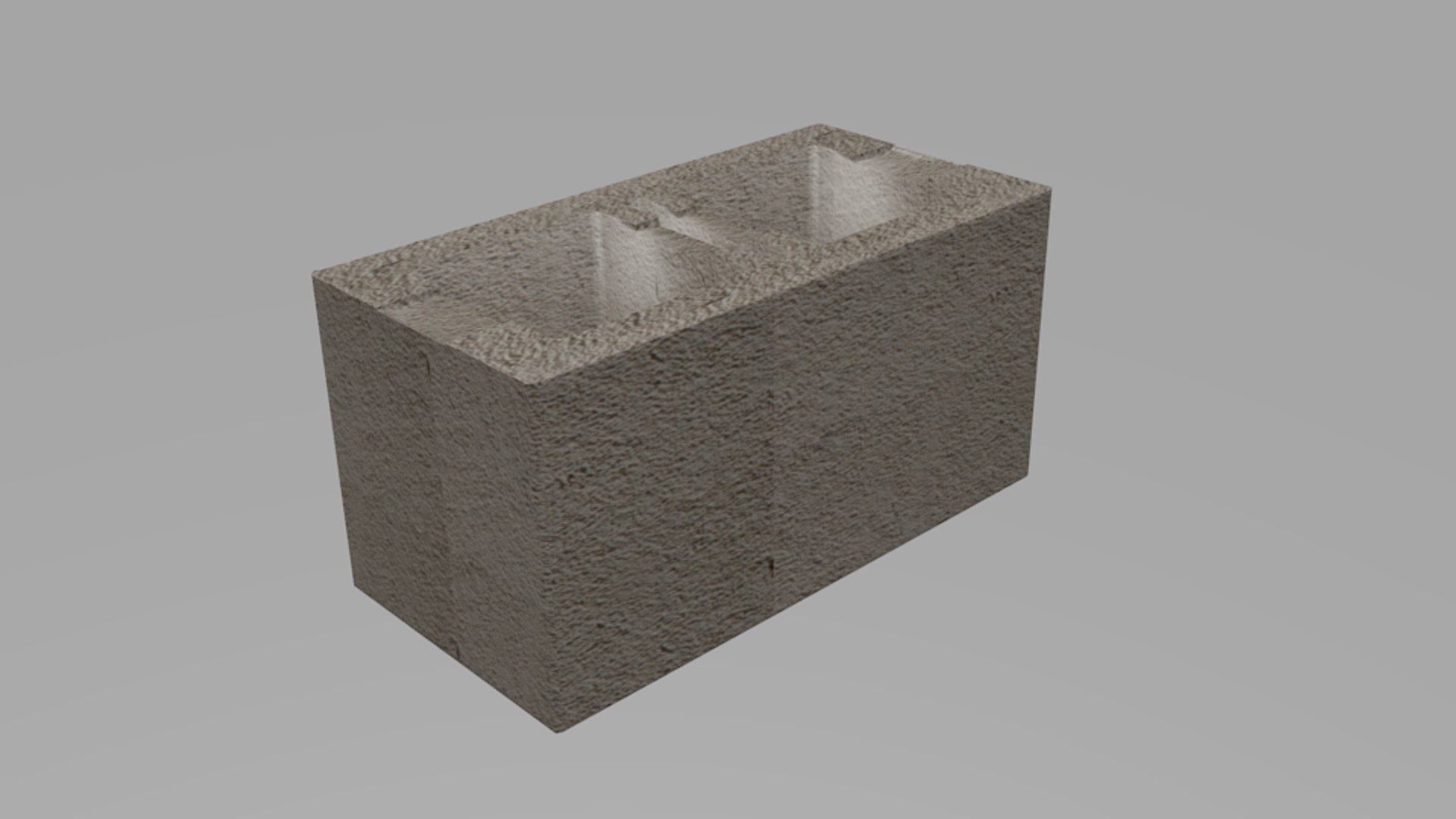 3d Model Of Perforated Concrete Brick