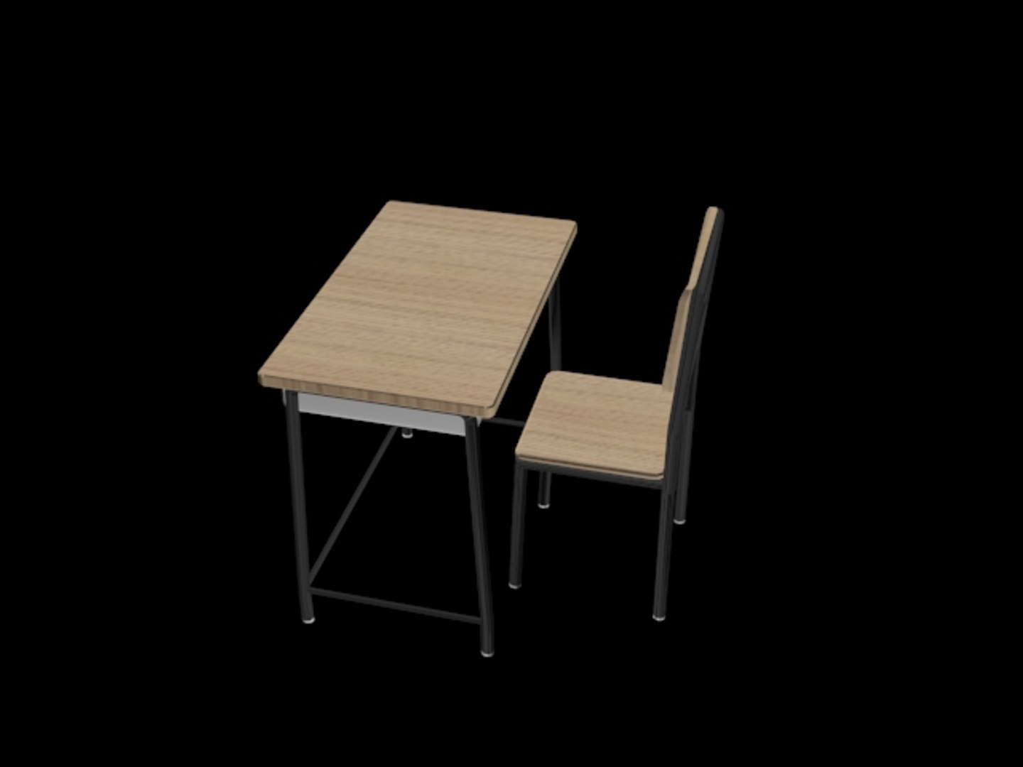 Student Desk 3D Model - TurboSquid 1163195