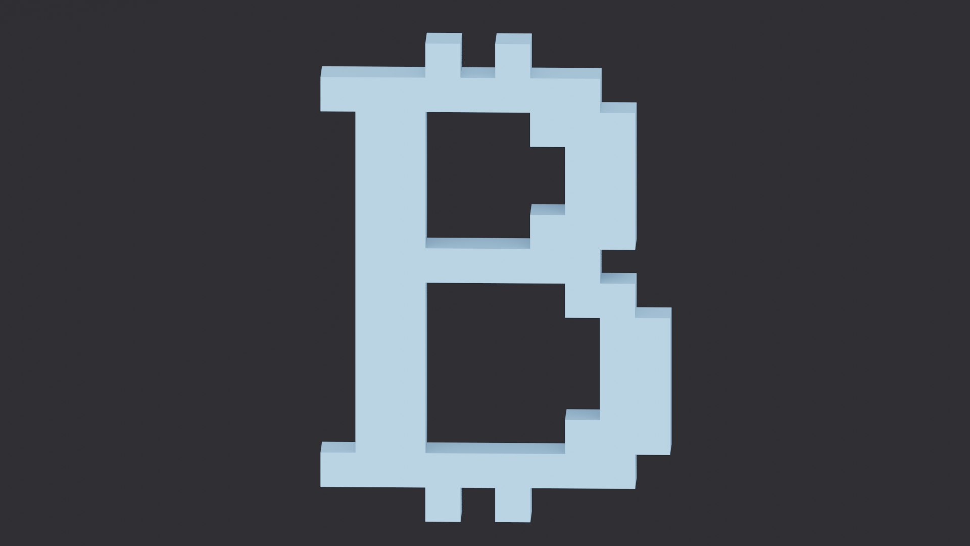 3D Bitcoin 8 Bit Low Poly Sign Voxel Art - TurboSquid 1823117