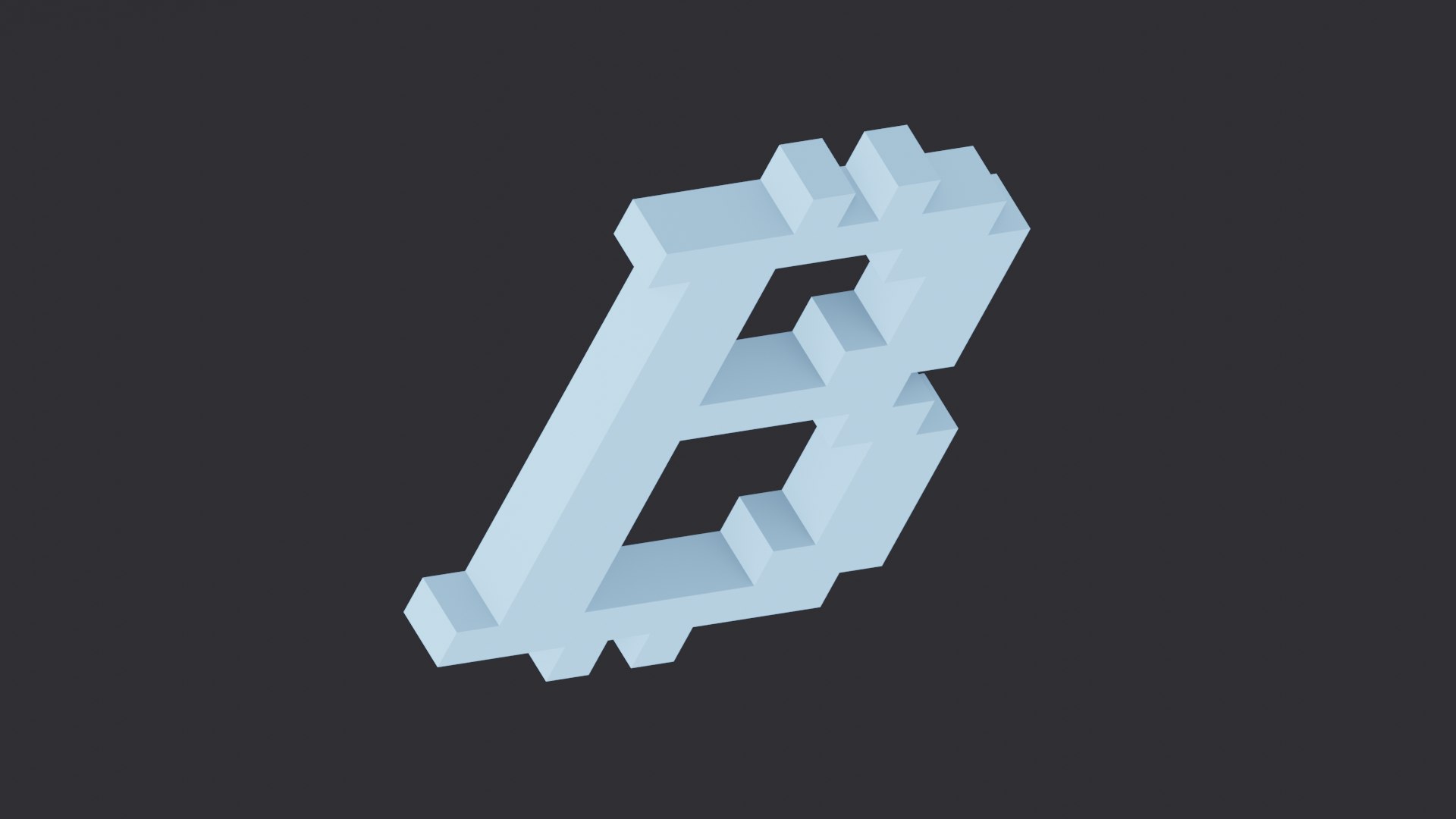 3D Bitcoin 8 Bit Low Poly Sign Voxel Art - TurboSquid 1823117