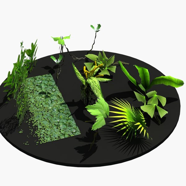 3d model water plants