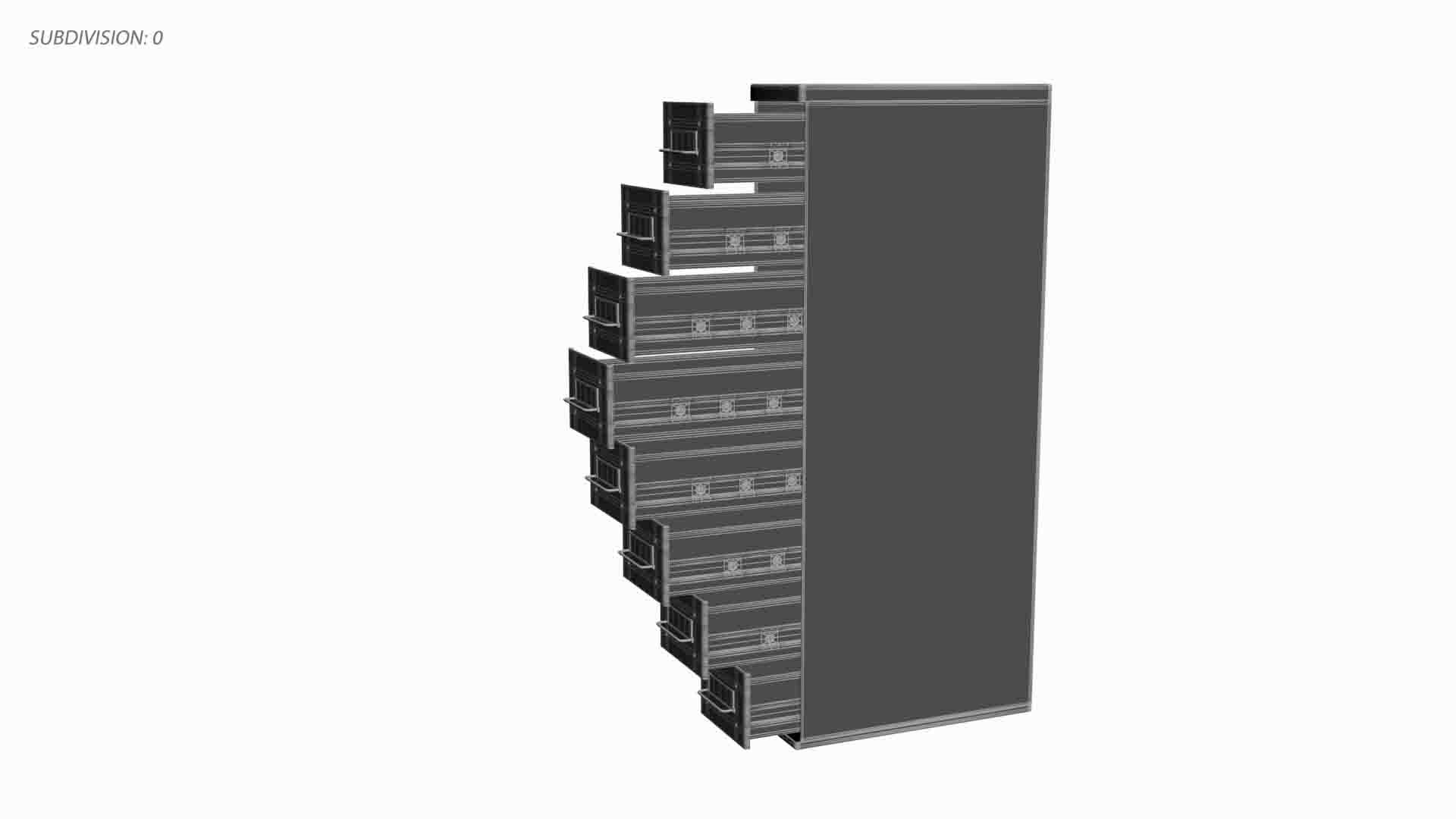 Column Drawer Cabinet 3D Model - TurboSquid 2249876