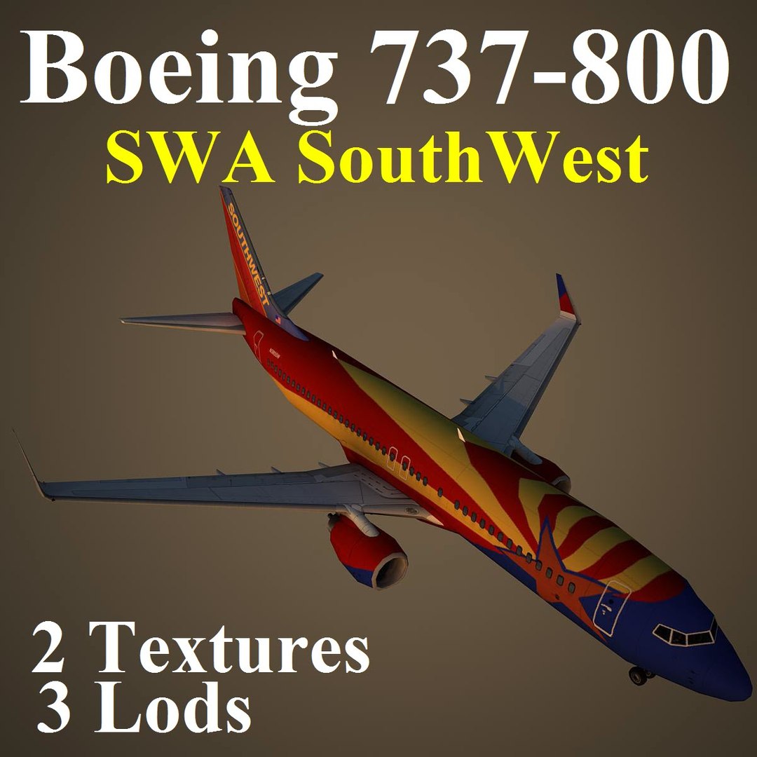 Boeing 737-800 Swa 3d Max