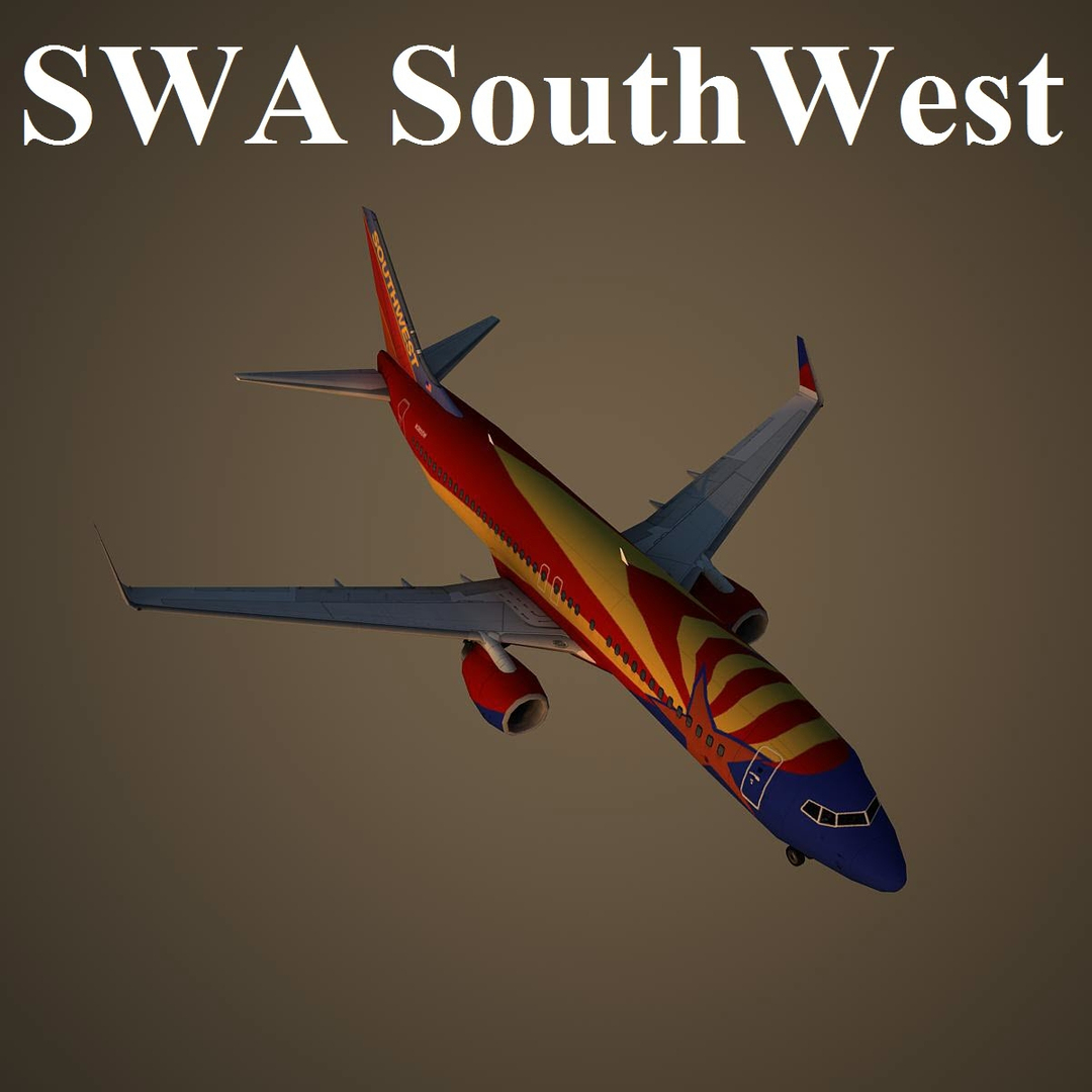 Boeing 737-800 Swa 3d Max