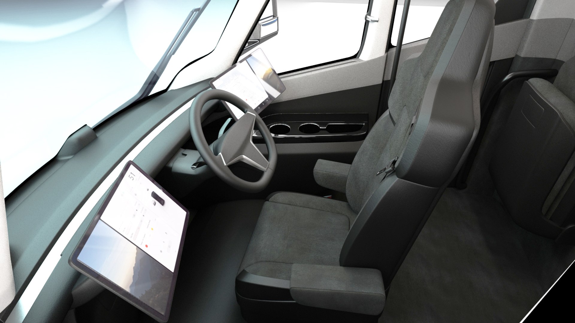 3D Tesla Semi 2019 Interior - TurboSquid 1363186