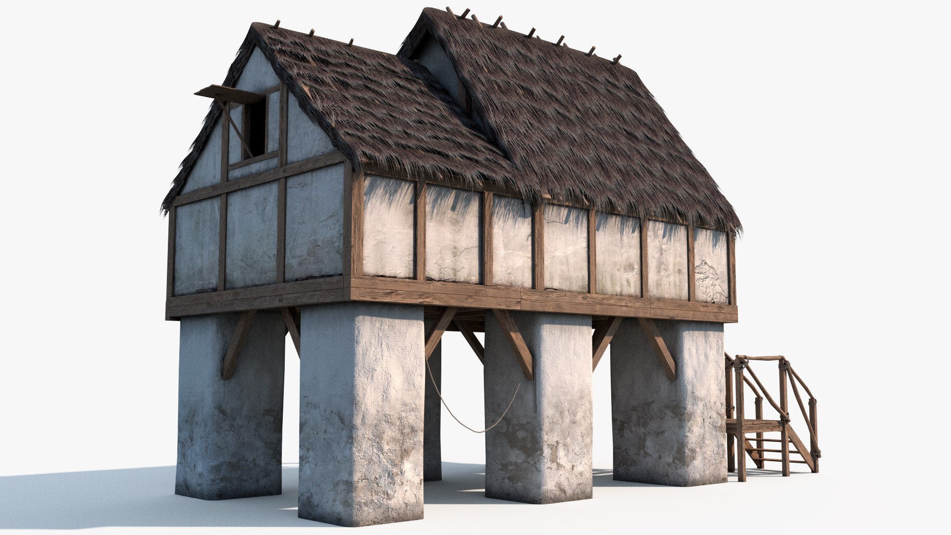 3D Medieval Wooden House001 8K PBR Textures - TurboSquid 1999173