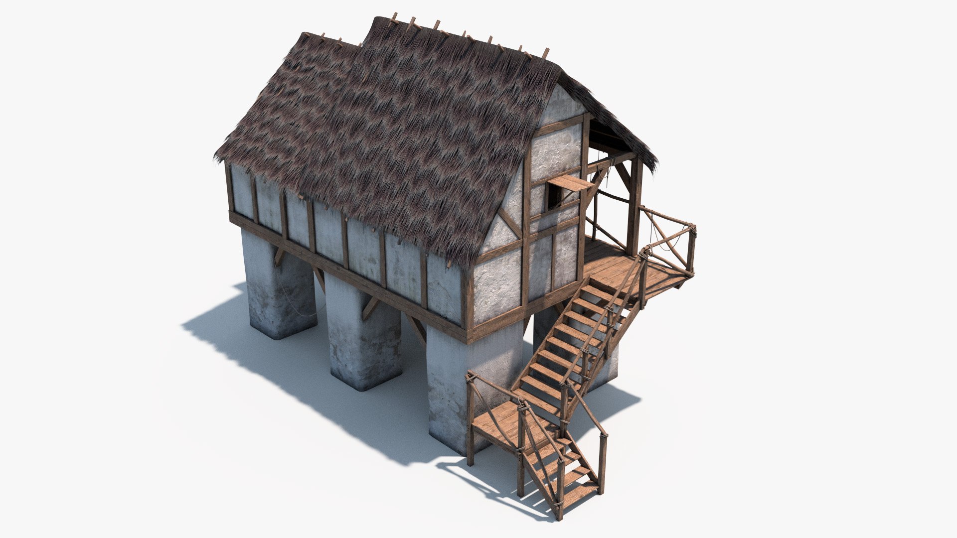 3D Medieval Wooden House001 8K PBR Textures - TurboSquid 1999173