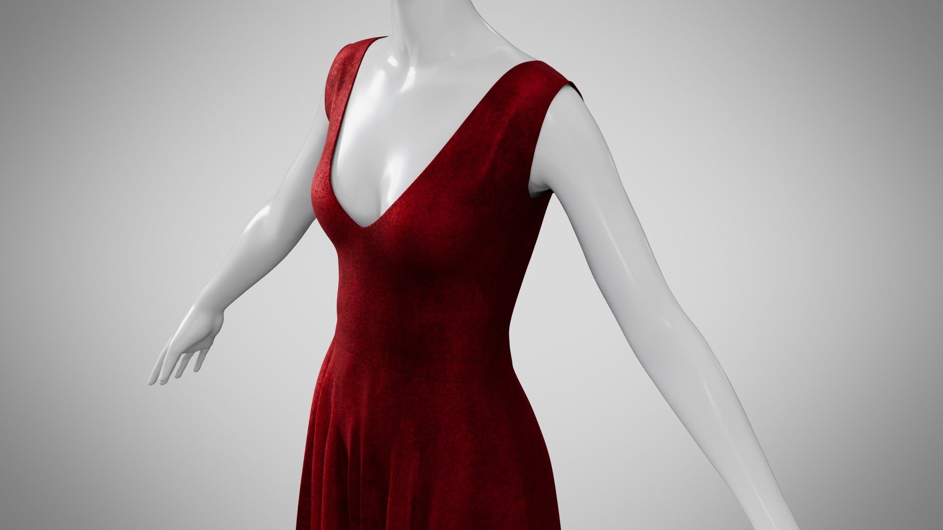 Dress 21 Crimson Velvet 3D Model - TurboSquid 2472933