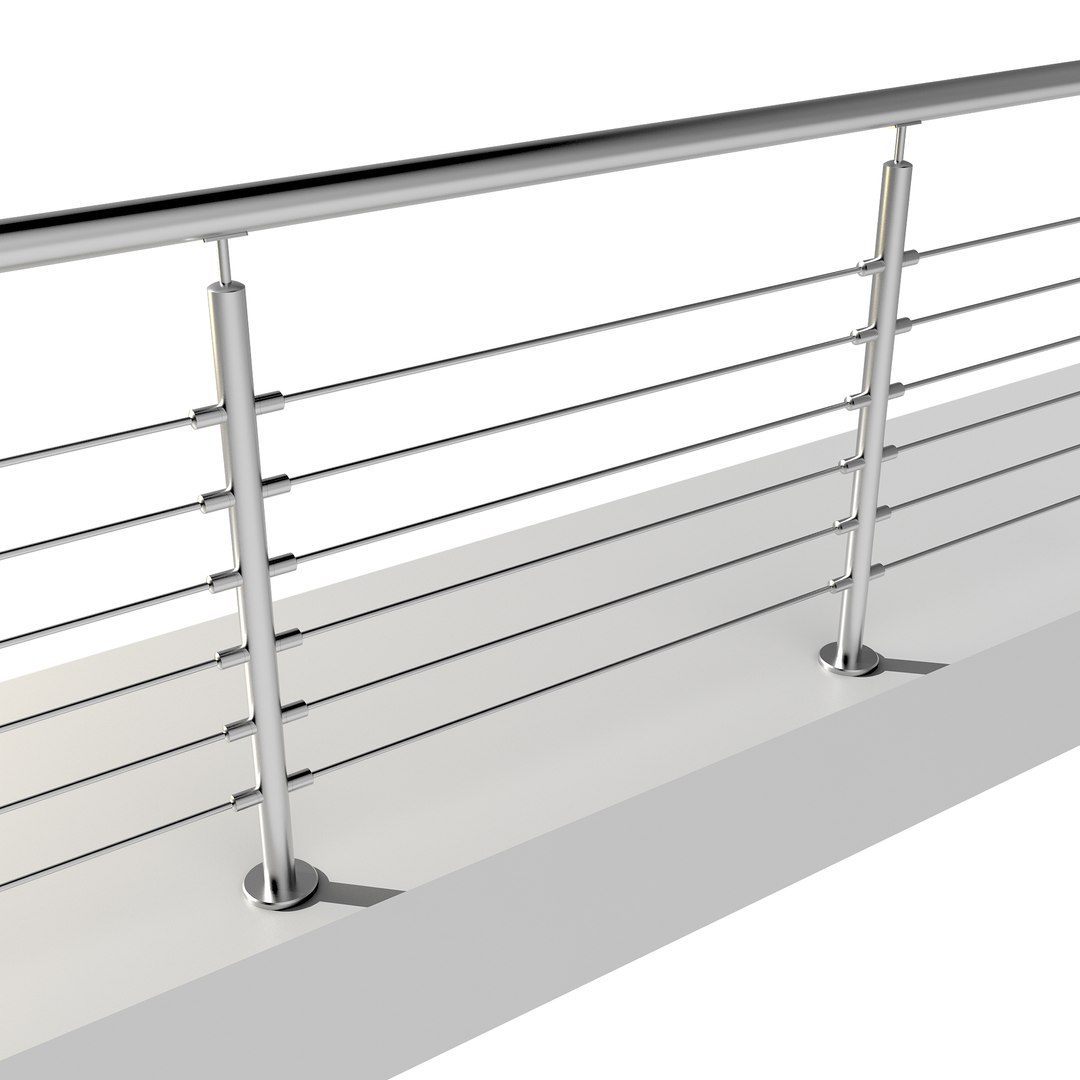 3D stainless steel railing - TurboSquid 1361437