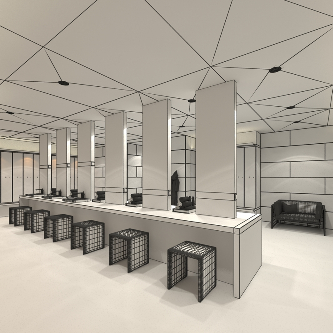 lockerroom realistic 3d model