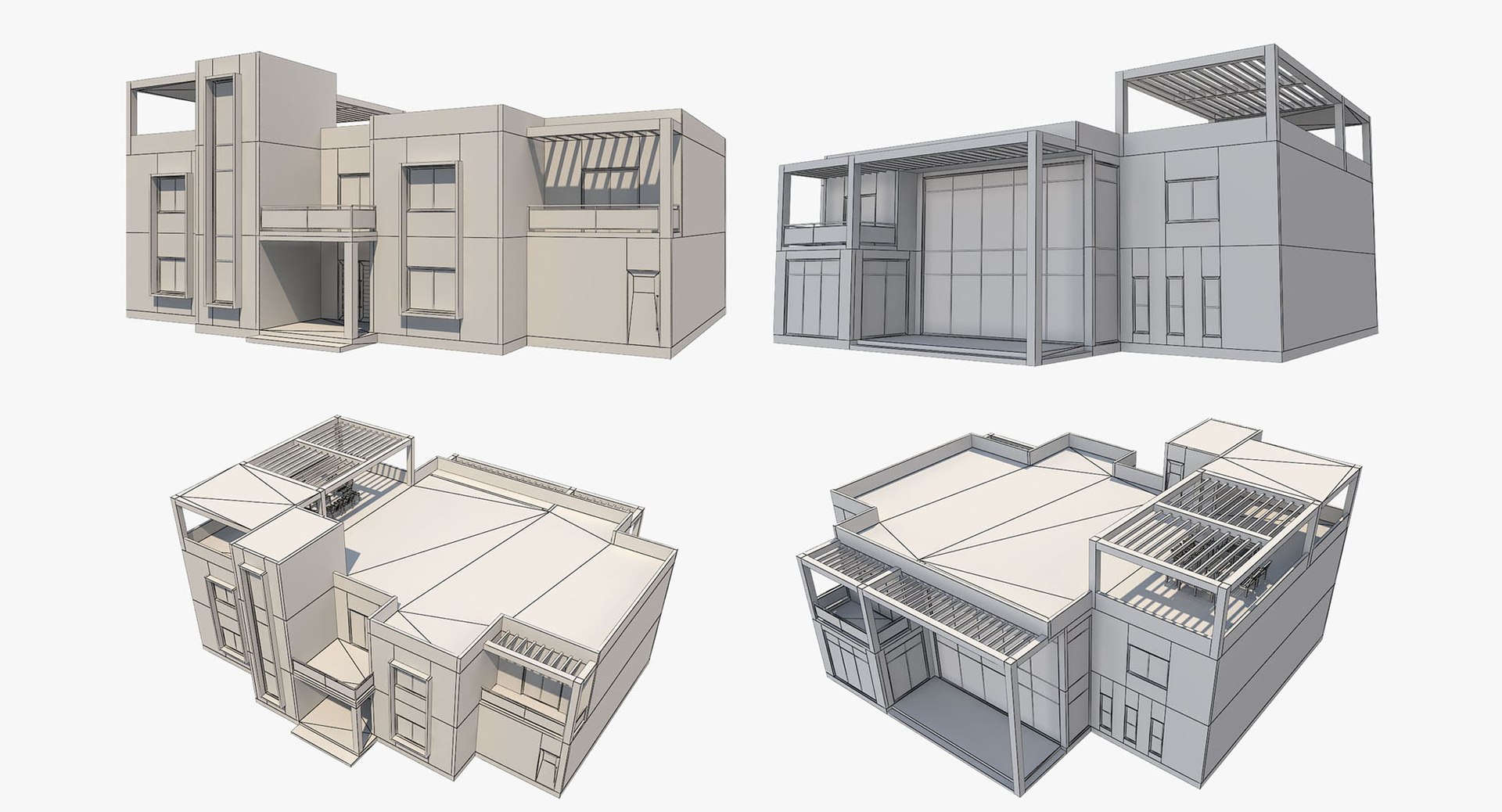 Modern House Model - TurboSquid 1346469