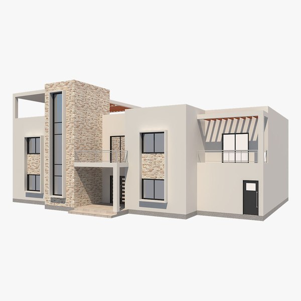 Modern house model - TurboSquid 1346469