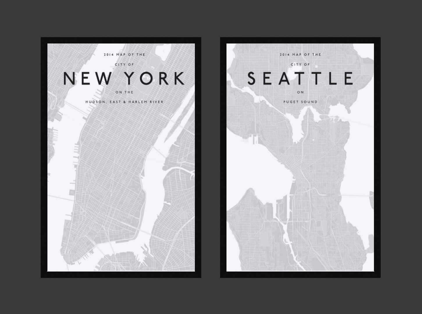 3d Model Picture Frames - City Maps