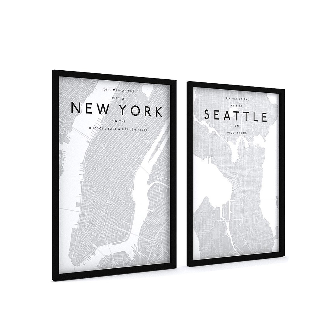 3d Model Picture Frames - City Maps