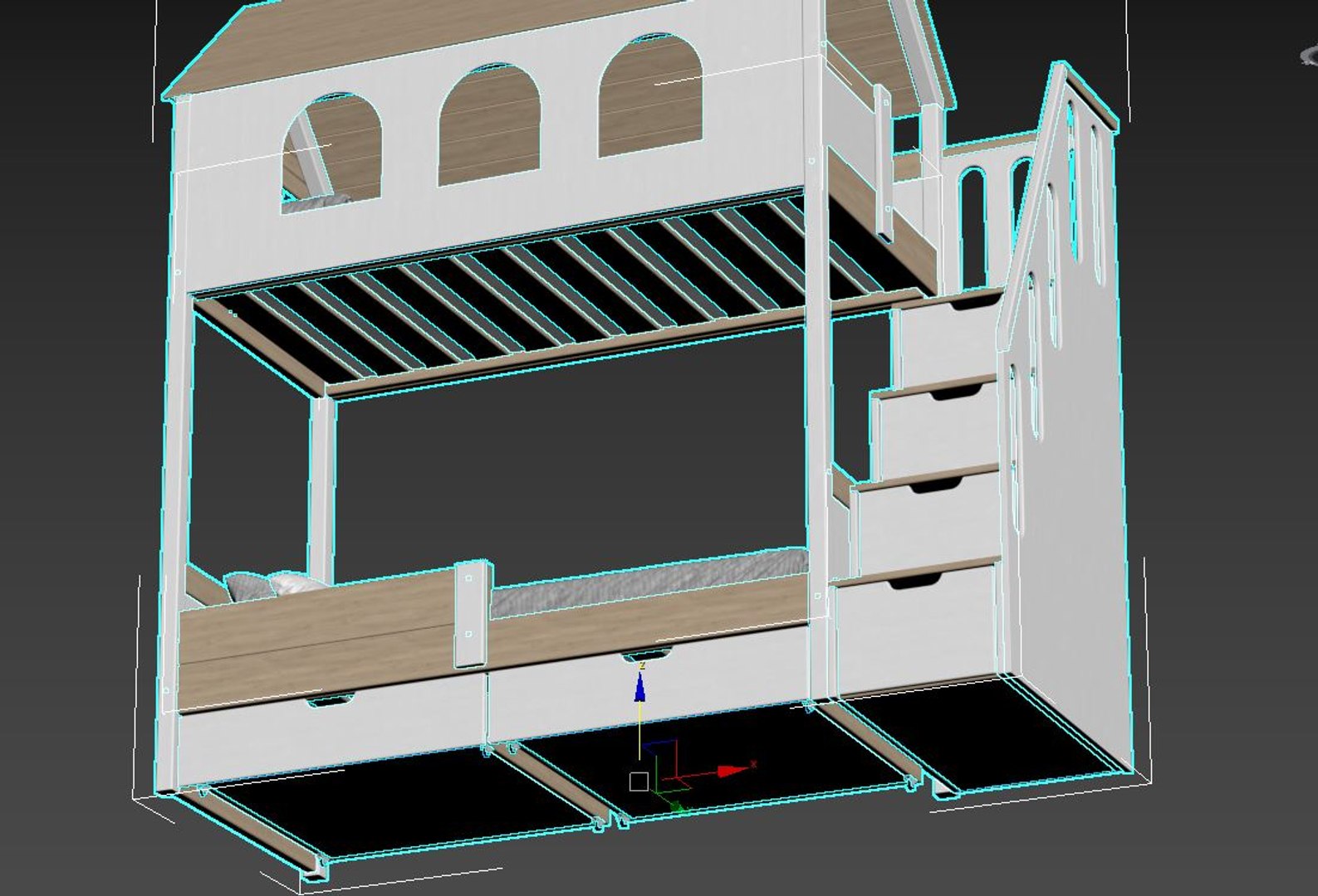 Bunk bed model - TurboSquid 2161131