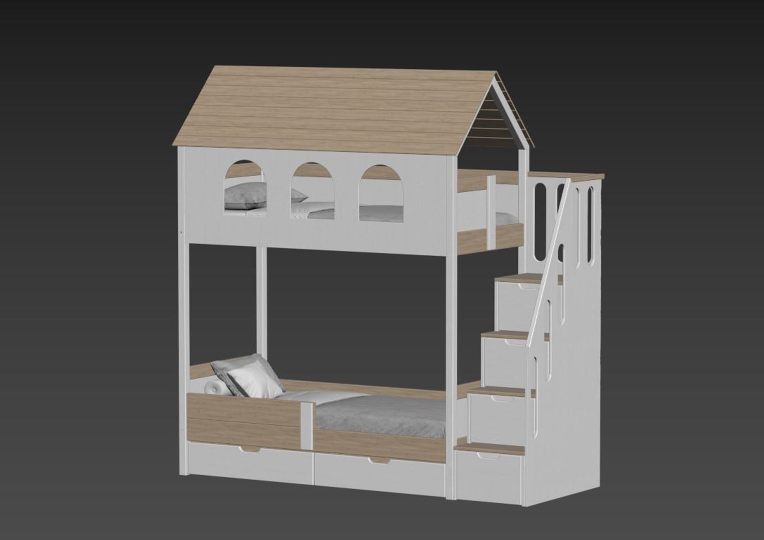 Bunk bed model - TurboSquid 2161131