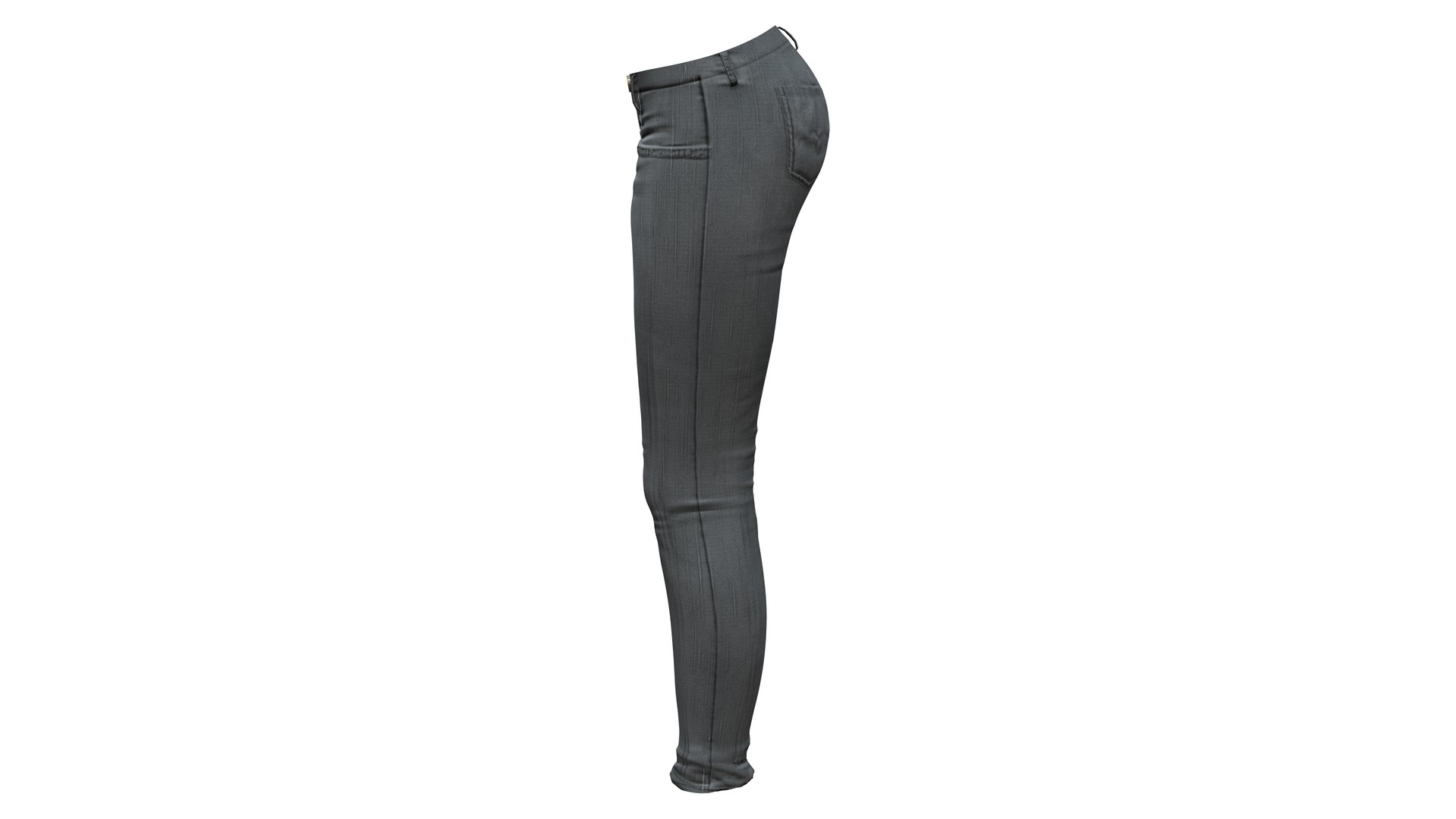 Black Denims Tight Rebellion Pants 3d Model Turbosquid 1965290