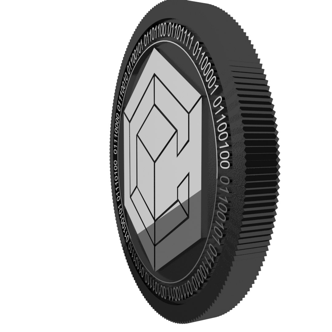 Crytyk black coin 3D - TurboSquid 1602180