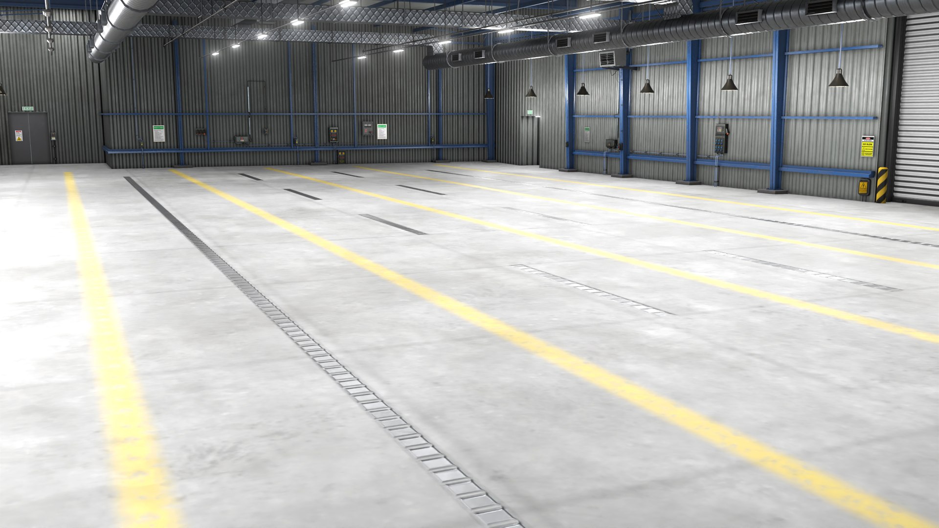 3D Garage Interior 01 All PBR Unity UE Textures Included - TurboSquid ...