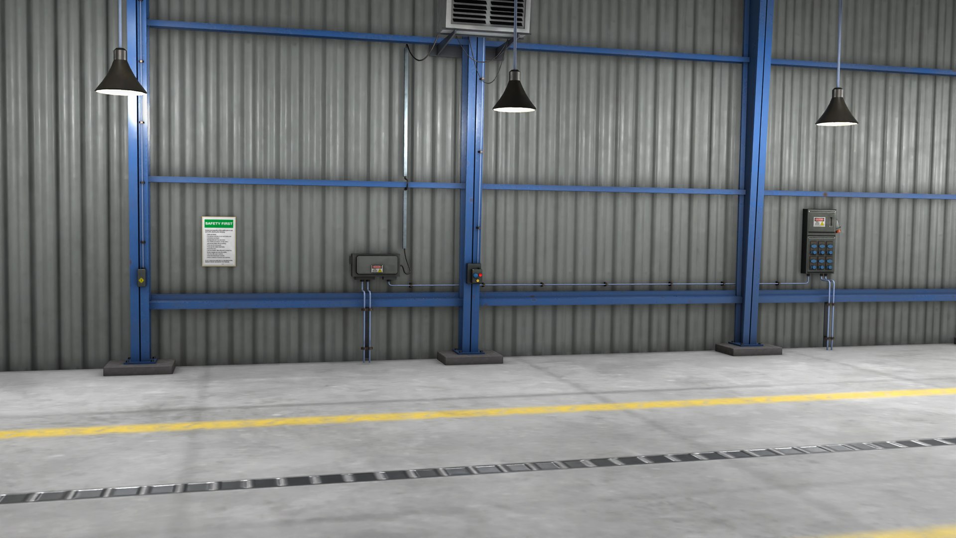 3D Garage Interior 01 All PBR Unity UE Textures Included - TurboSquid ...