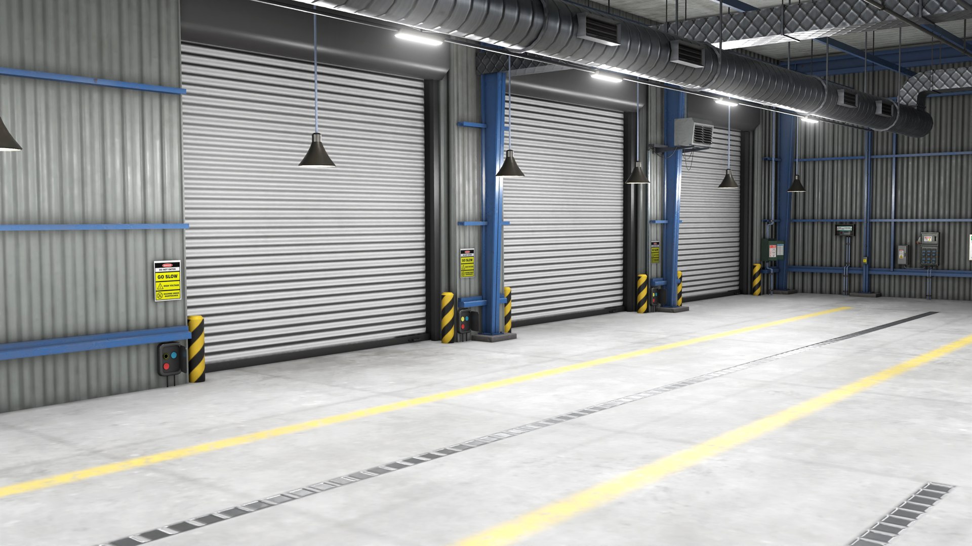 3D Garage Interior 01 All PBR Unity UE Textures Included - TurboSquid ...