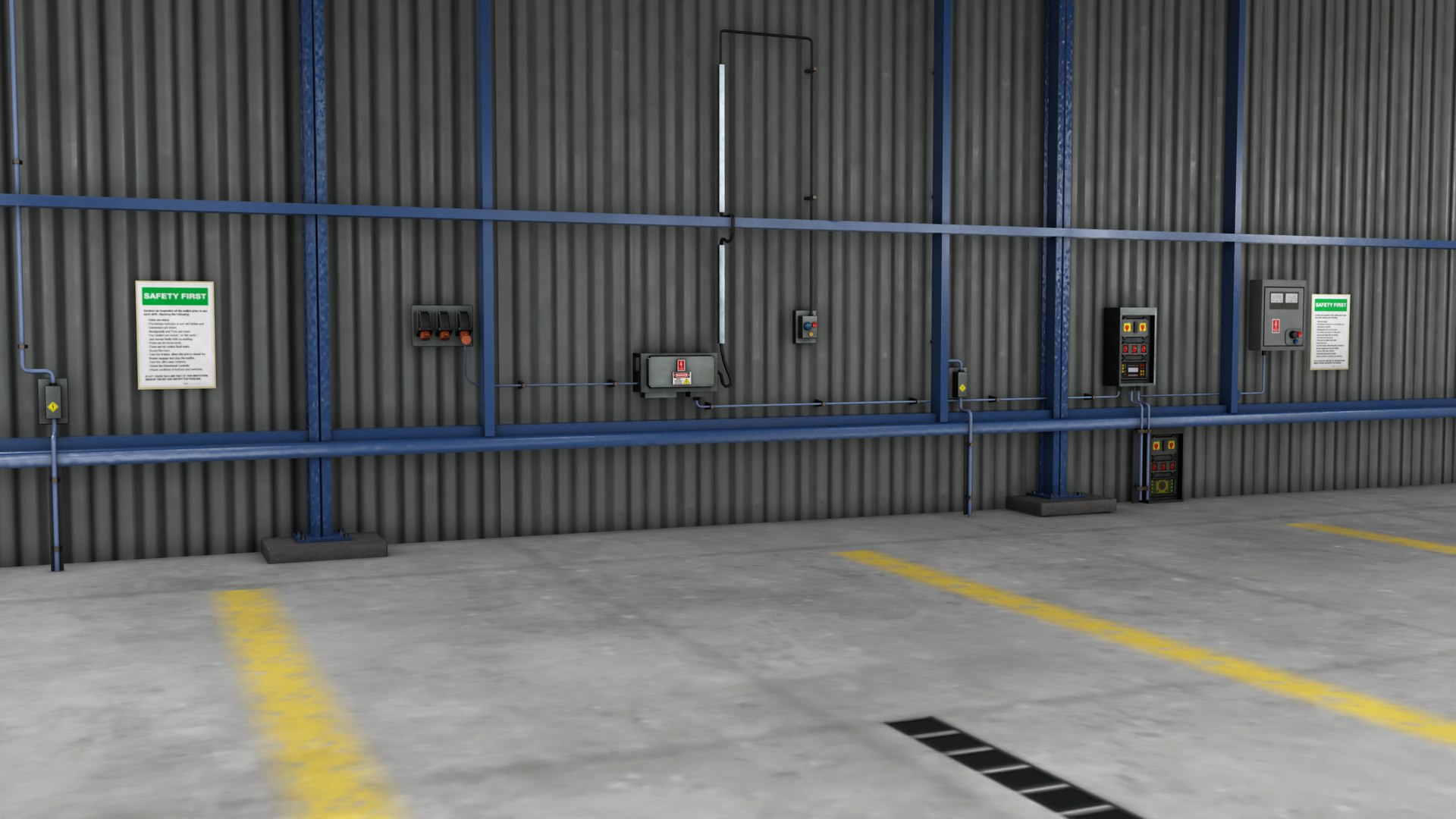 3D Garage Interior 01 All PBR Unity UE Textures Included - TurboSquid ...