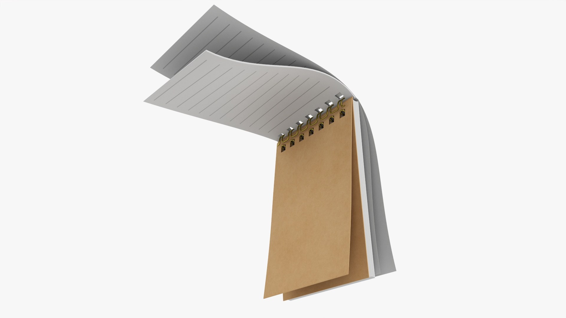 3D Notebook With Spiral 01 Opened Model - TurboSquid 1715957