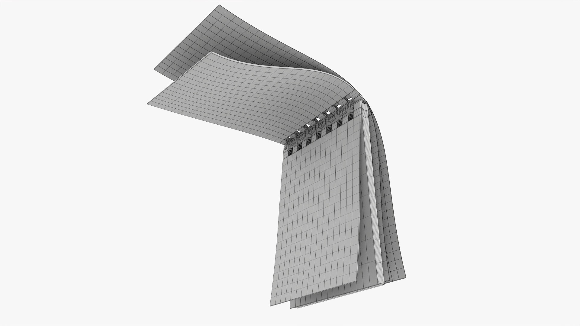 3D Notebook With Spiral 01 Opened Model - TurboSquid 1715957