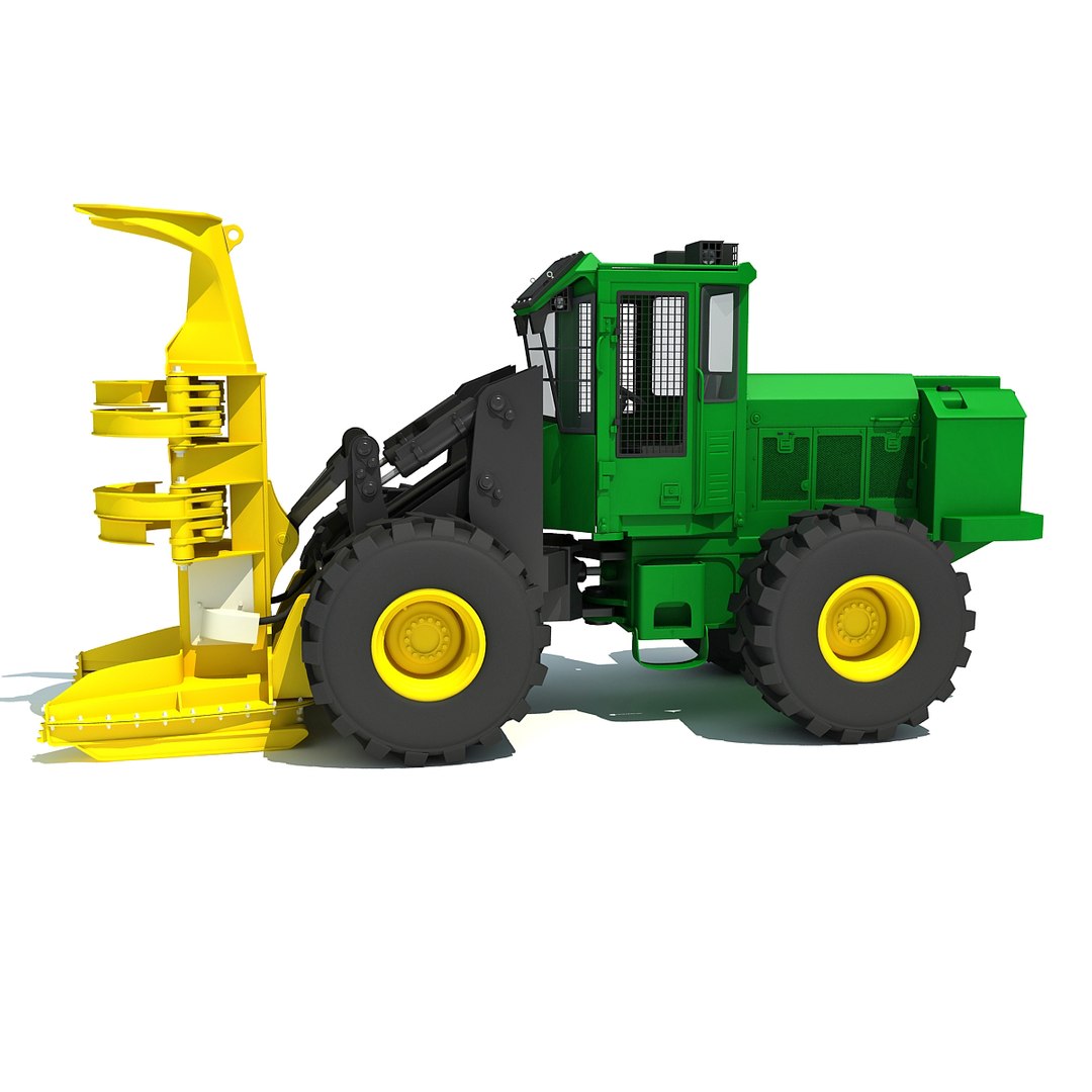3d Wheeled Feller Buncher Model