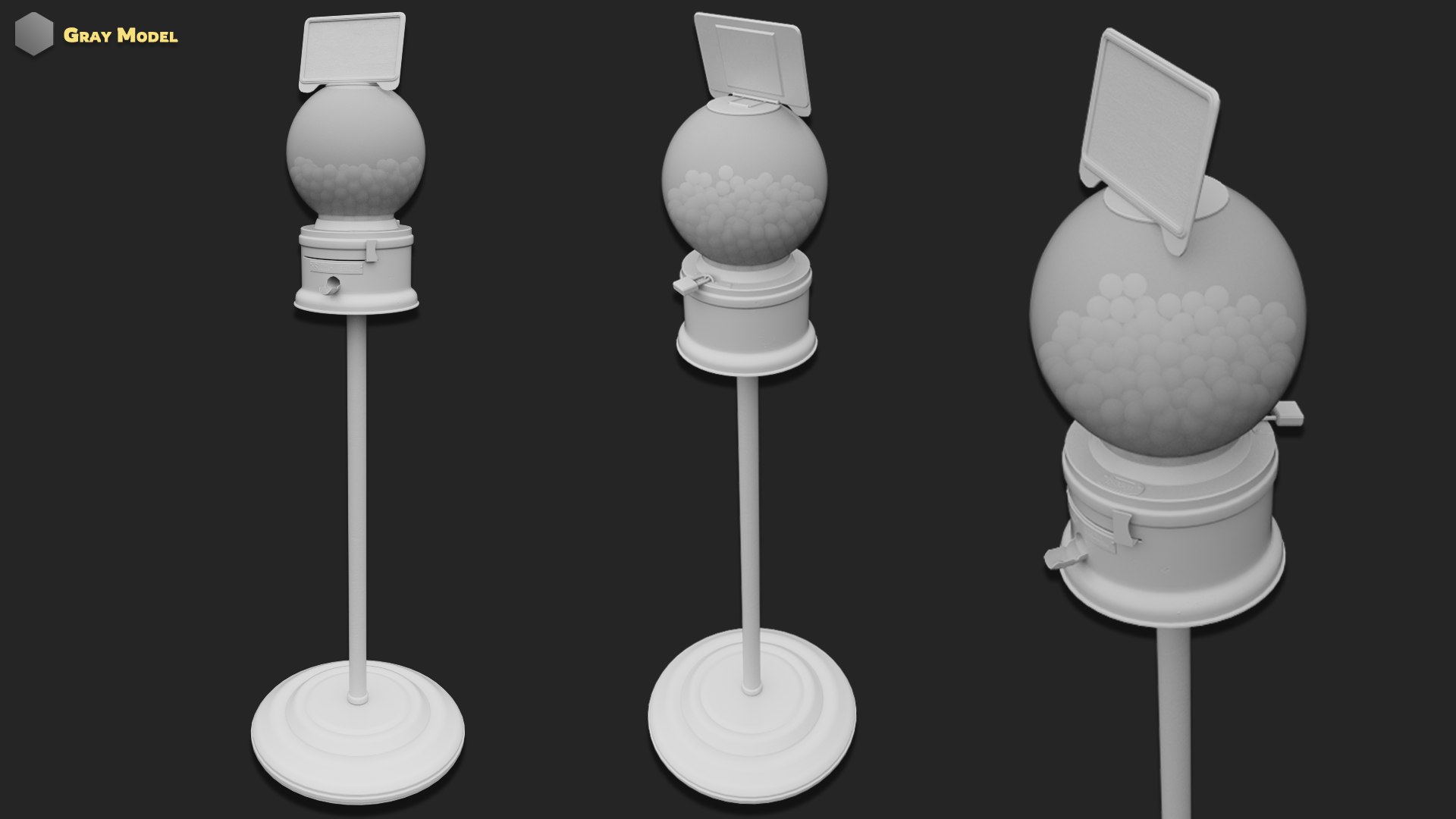 3D Modular Gumball Machine Assets - TurboSquid 2239271