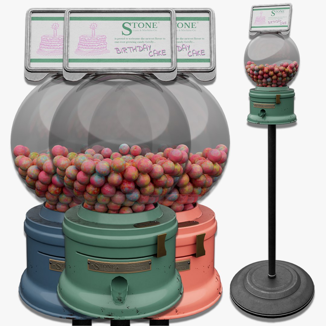 3D Modular Gumball Machine Assets - TurboSquid 2239271